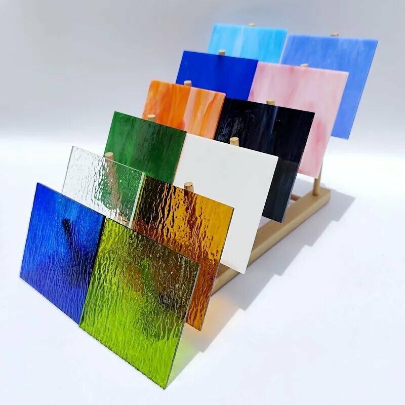 Набор витражного стекла 12 единиц 10 на10 см Мозаика Стекло