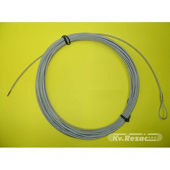 Трос стальной Kv.rezac 15085020 для волейбольной сетки в ПВХ оболочке , диам. 3,5 мм, 12,5 м, с 1 концевой петлей