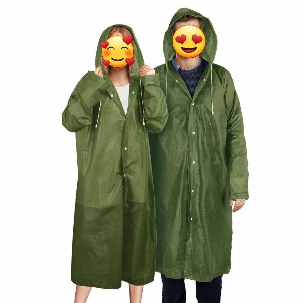 Дождевик EVA. Универсальный дождевик для мужчин и женщин оливковый