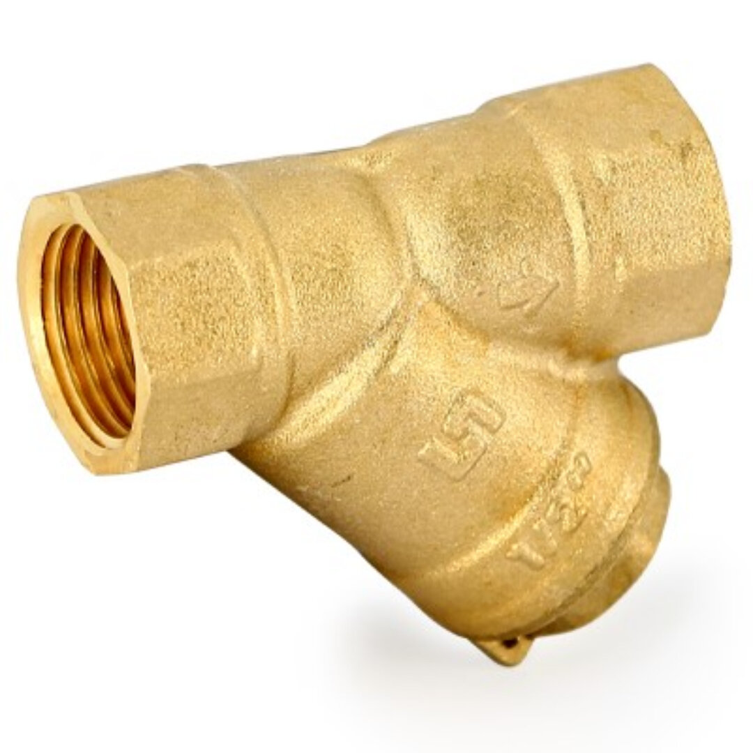 Фильтр косой ВР 1/2" 600 мкм. с отверстием для пломбировки, латунь UNI-FITT OPTIMAL (211G2001.1)