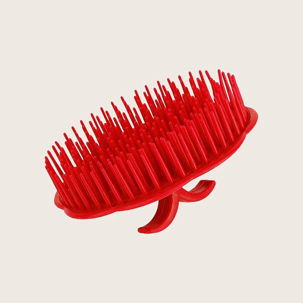 Силиконовая расческа для мытья головы Red