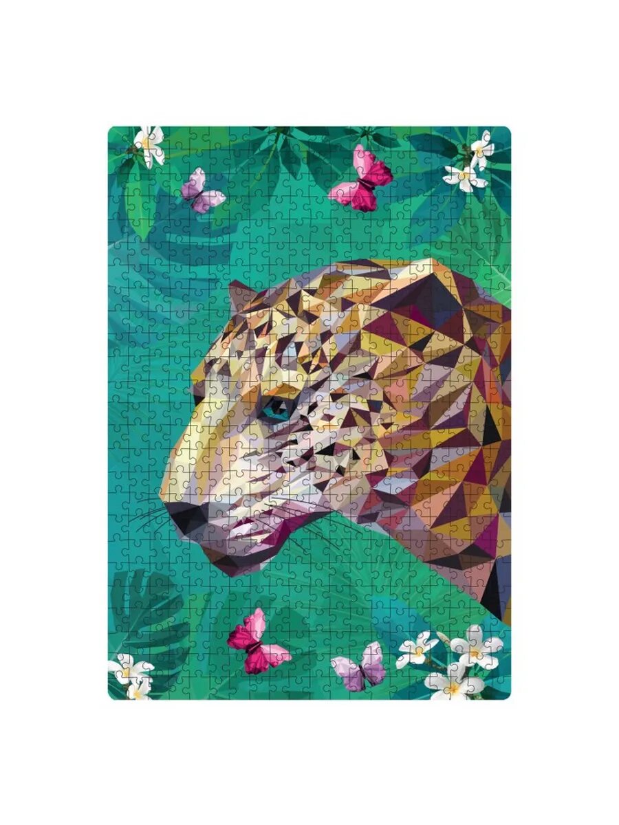 Арт-терапия. Пазл.500Эл. Поли-арт. Леопард.06769