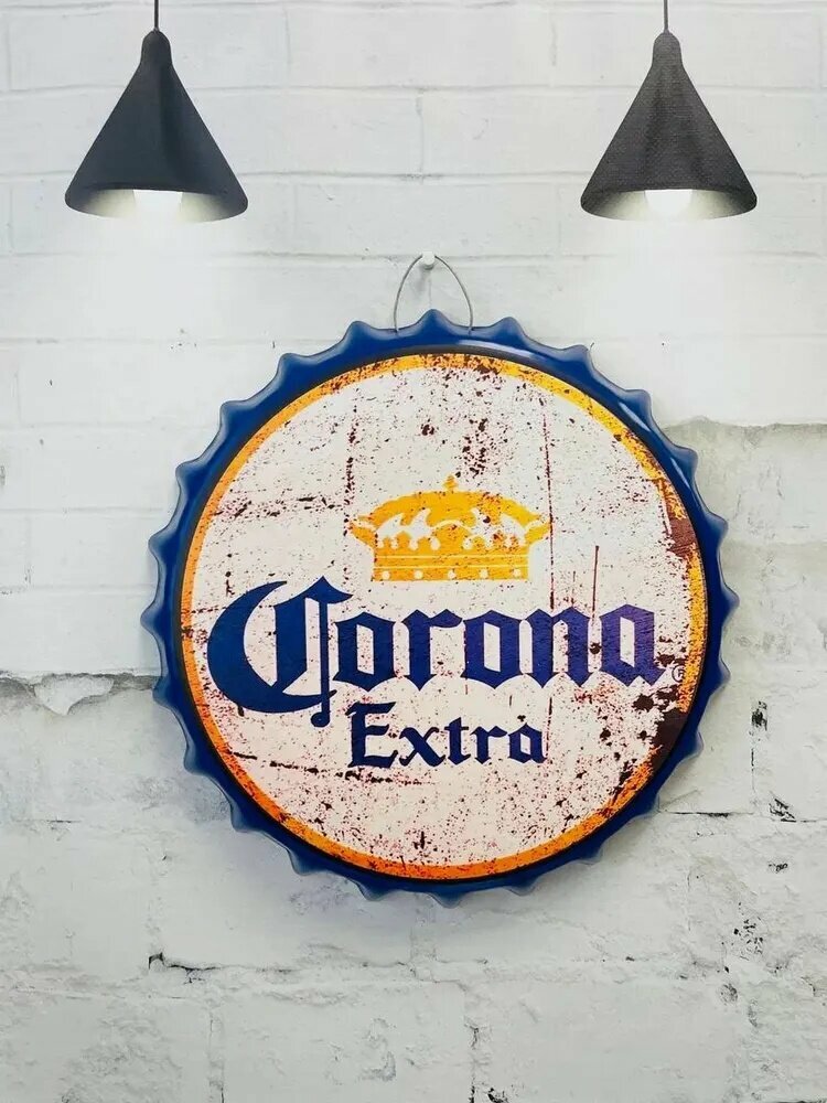 Декор на стену пробка пивная Corona extra beer,30cm