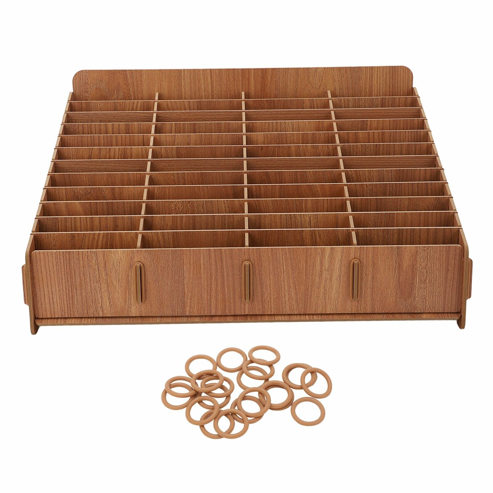 Стеллаж для хранения мобильных телефонов на 48 ячеек, ящик для управления мобильными телефонами цвета дуба, деревянный настольный органайзер