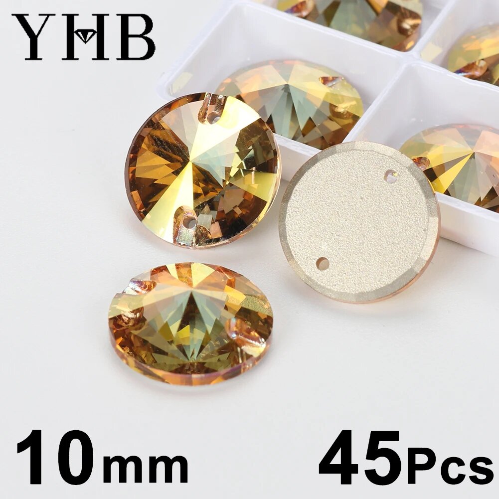 Стразы YHB Rivoli 10mm, 45шт