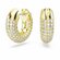 Серьги конго SWAROVSKI, кристаллы Swarovski, золотой, белый, бесцветный
