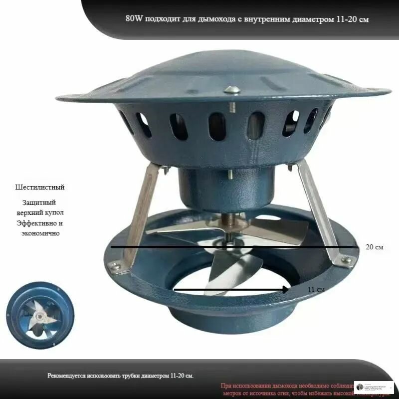Вытяжной вентилятор для дымохода