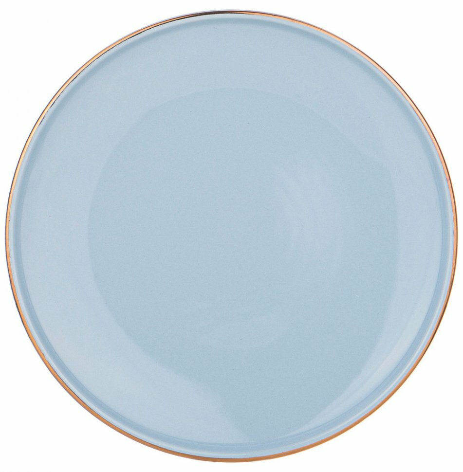 Тарелка 20,5 см Bronco "Solo /Бледно-голубой" (4шт.) / 281291