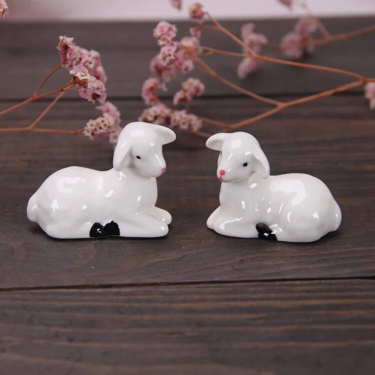 Керамические овечки, 2 шт, цвет 2pcs-B