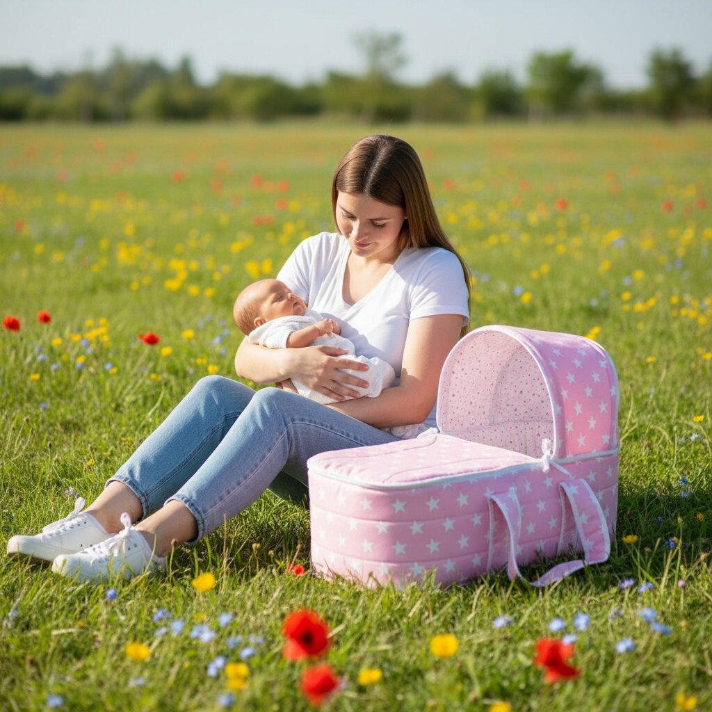 Люлька для новорождённых"Pikate" мягкая c жестким дном.