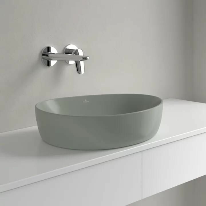 Раковина для ванной накладная Villeroy & Boch Antao 51 см, утренняя зелень, керамика