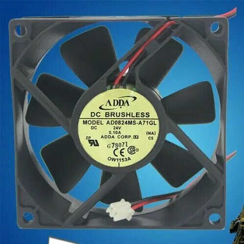 ADDA AD0824MS-A71GL 8025 8 см DC24V 0.10A 2-контактный бесшумный инверторный вентилятор -