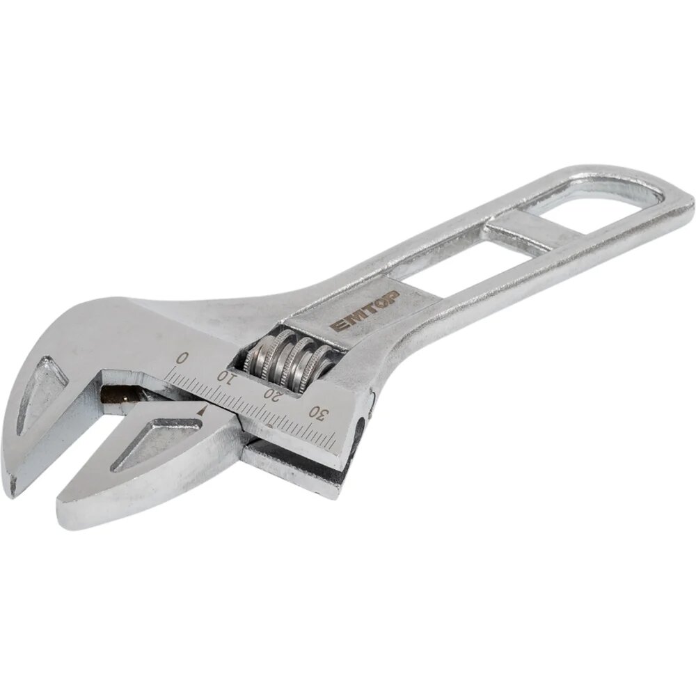 Ключ разводной emtop 160 мм (6 ), регулируемый размер зажима: 0-34 мм EMAW7106