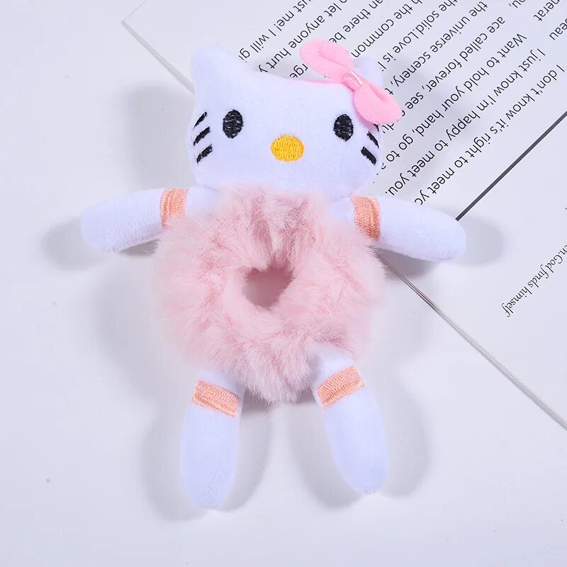 Резинка для волос Hello Kitty с помпоном, розовый