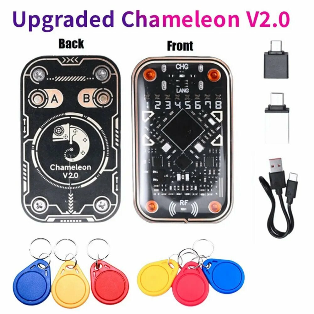 Chameleon Ultra V2.0 RFID Смарт-Считыватель Чипов + Брелок CUID/UID3