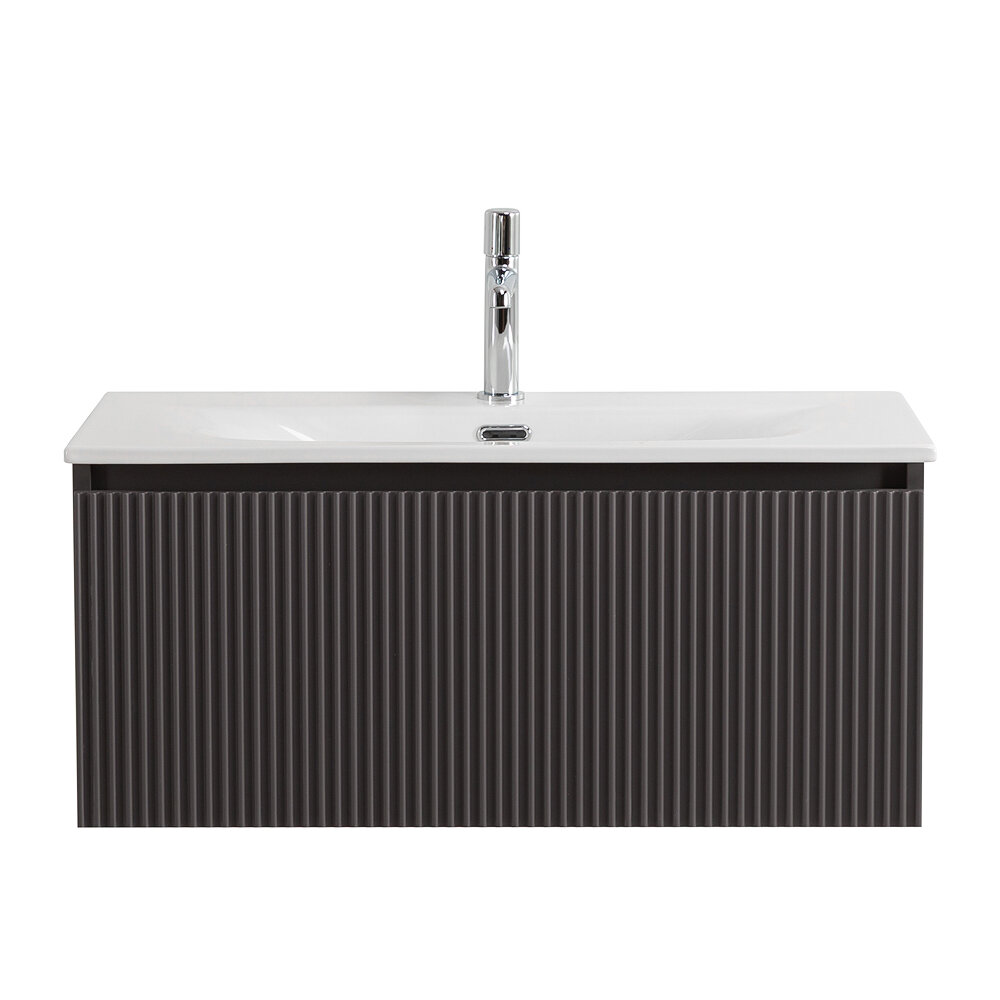 Тумба с раковиной BelBagno UNO 80 UNO-800-1C-SO-GSO темно-серый матовый