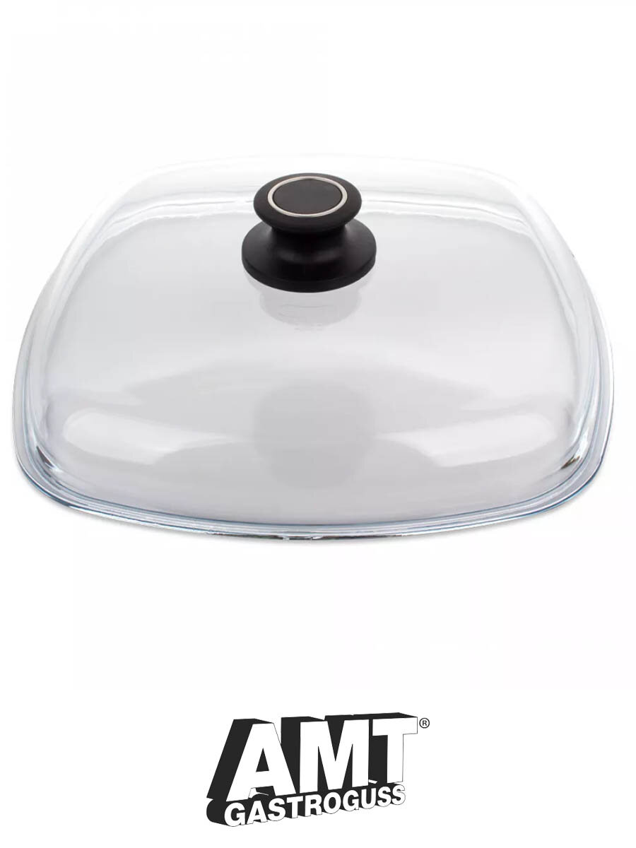 Крышка стеклянная квадратная AMT Gastroguss Glass Lids 28x28 см,