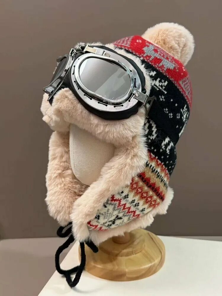 Симпатичная утолщенная шляпа оленя, защищающая уши, женская осенняя и зимняя теплая модная классическая шляпа