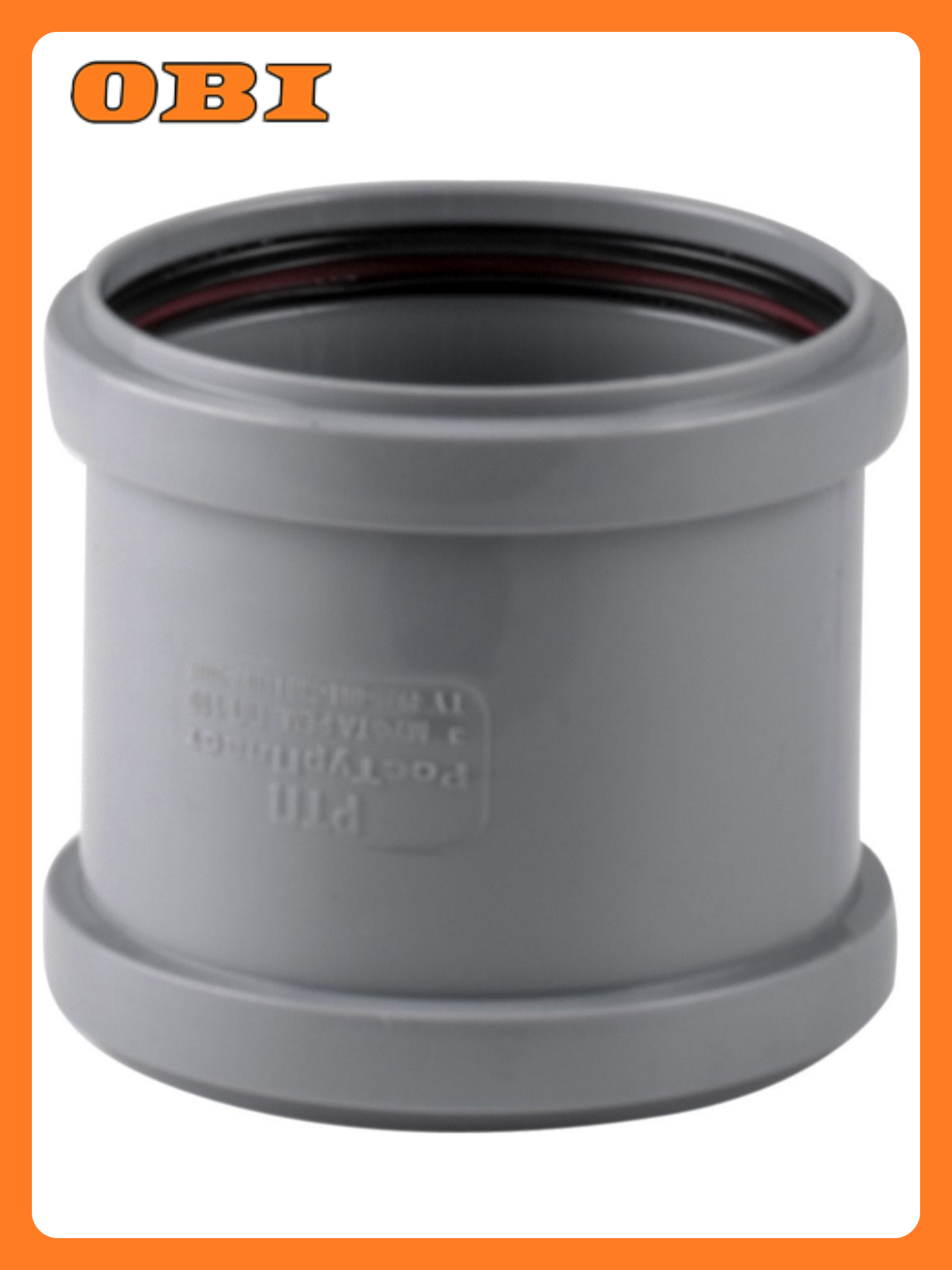 Муфта соединительная RTP ВК ПП 110, надвижная, серая, для внутренней канализации