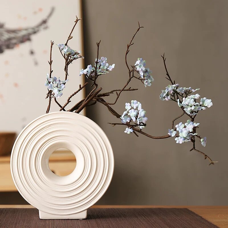 Искусственные цветы в японском стиле: ветви сакуры и сливового дерева, декор для дома в стиле дзен, мягкие элементы