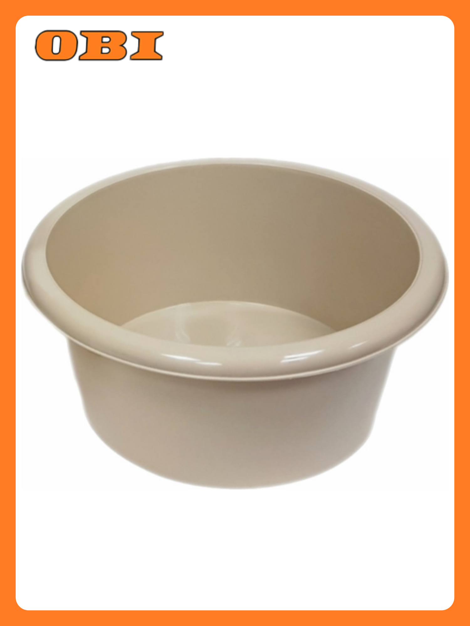 Таз хозяйственный, 10 литров, цвет Латте, пластиковый, круглый