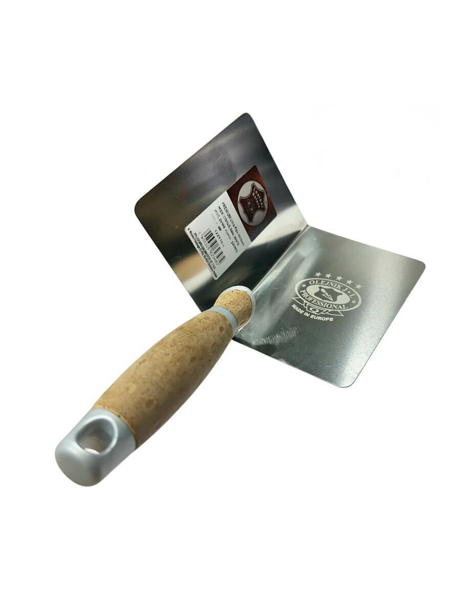 Шпатель-кельма для внутренних углов 110-90 гр Olejnik Premium 122510-L кожа (100*110мм)