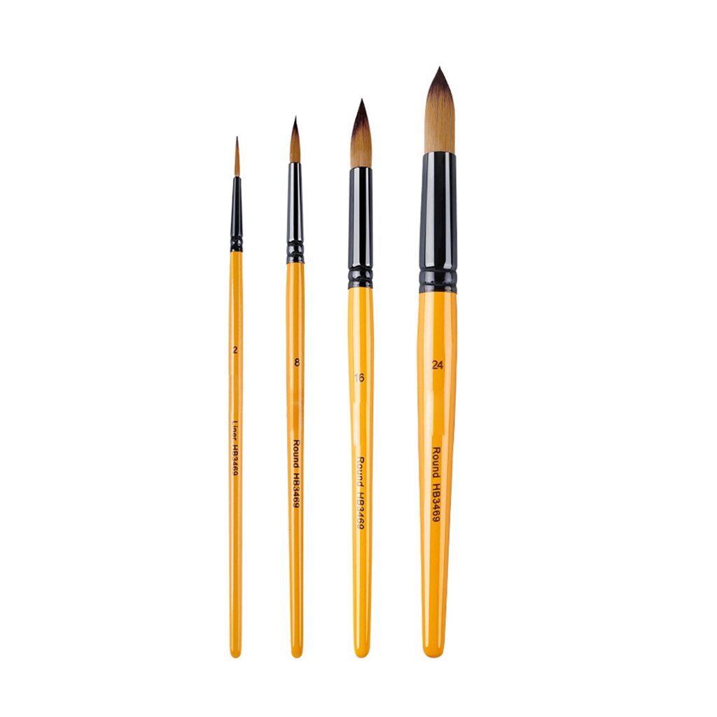 1 комплект нейлоновых кистей для рисования волос Акварельные акриловые кисти для рисования Принадлежности для рисования деталей