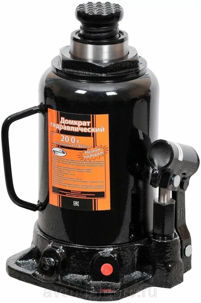 Домкрат гидравлический бутылочный автодело 20т подхват 235-440мм, 10,5кг