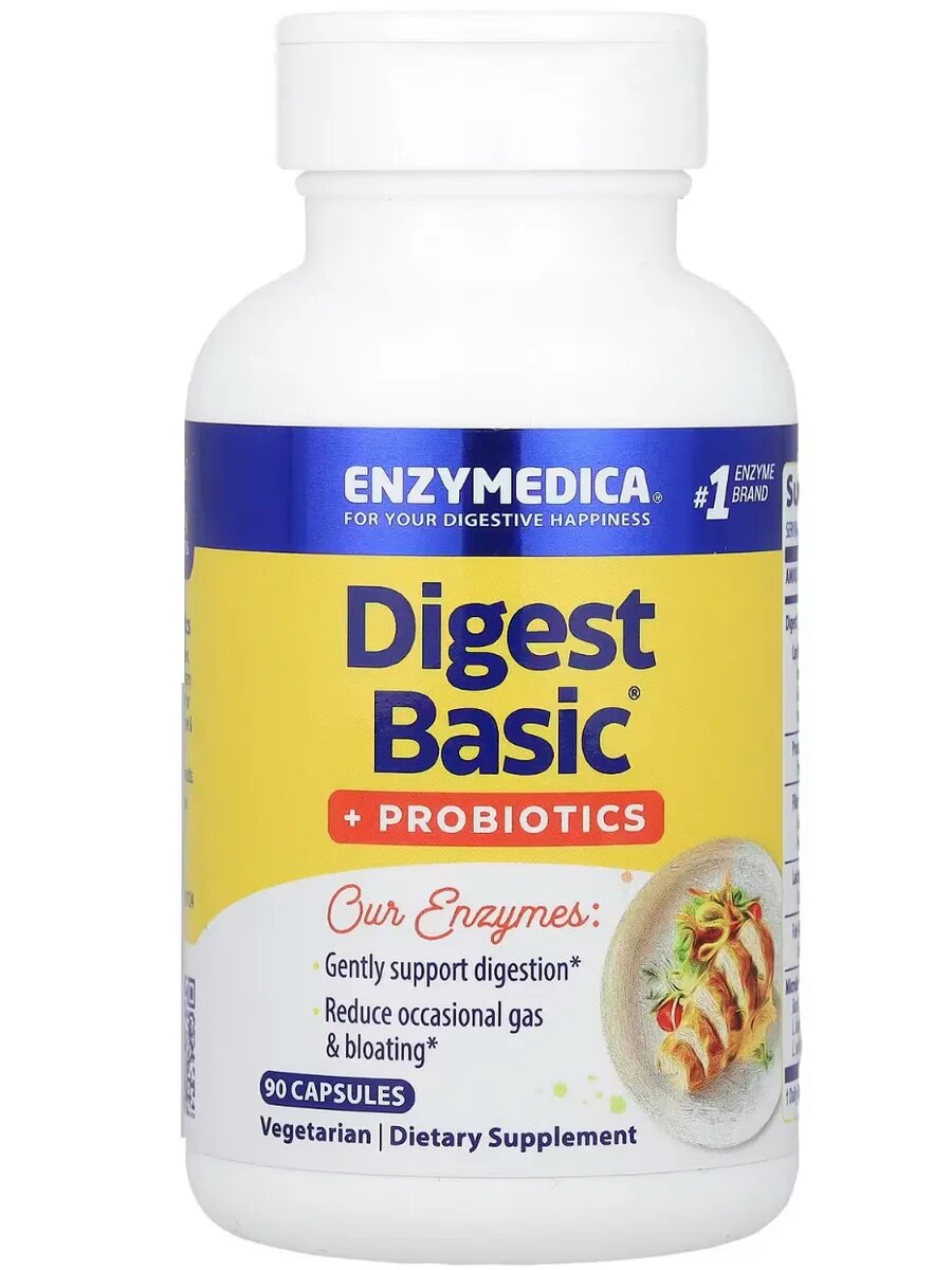 Ферменты Enzymedica Digest Basic + Probiotics 90 caps