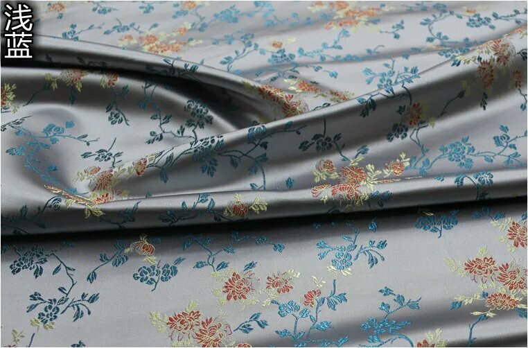 Парчовая ткань вискоза/полиэстер 100 см Light blue