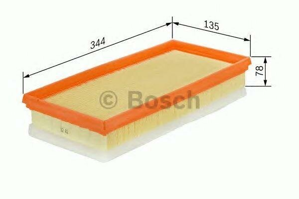 Фильтр воздушный BOSCH F026400172 Audi A3 1.8-2.0, TDI 05.03-, Seat Altea 1.8-2.0, TDI 03.04-, Leon 2.0 TDI 10,