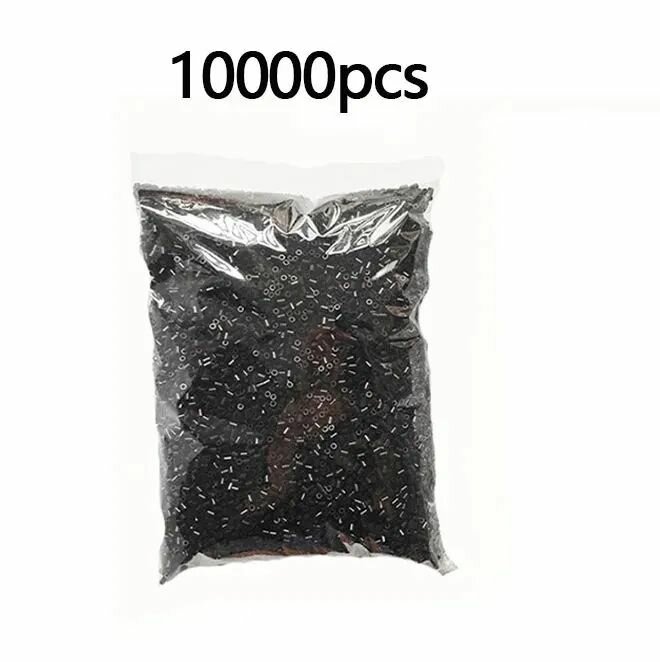 Мини- термомозаика бусины 10000 шт. 2,6 мм, белые и черные