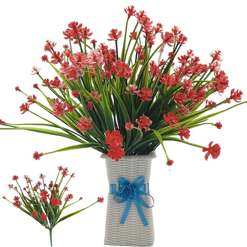 Искусственные растения, гипсофилы, декоративные пластиковые цветы для улицы.