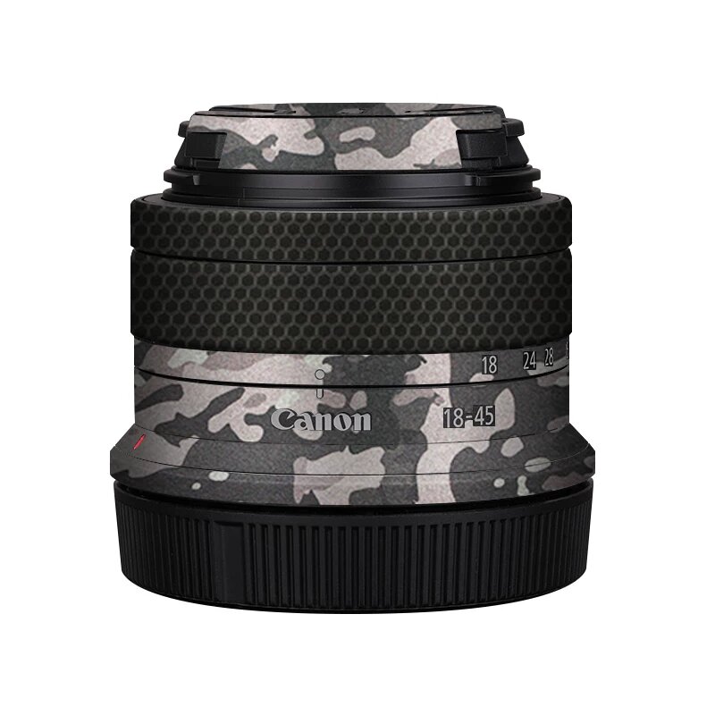 Крышка объектива с тактическим камуфляжем для Canon RF-S18-45mm, военный стиль защитного чехла