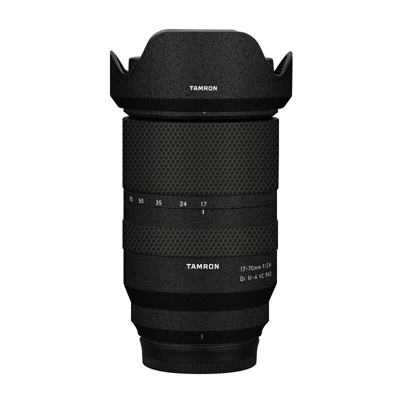 Защитная пленка для объектива Tamron 17-70mm f/2.8 с креплением Fuji X, матовая черная текстура, 3M клей