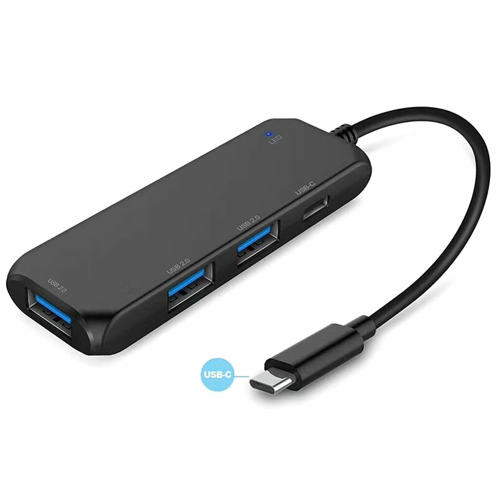 Type C Hub USB 2.0 PD External 4 Port Adapter Splitter для SPLI
