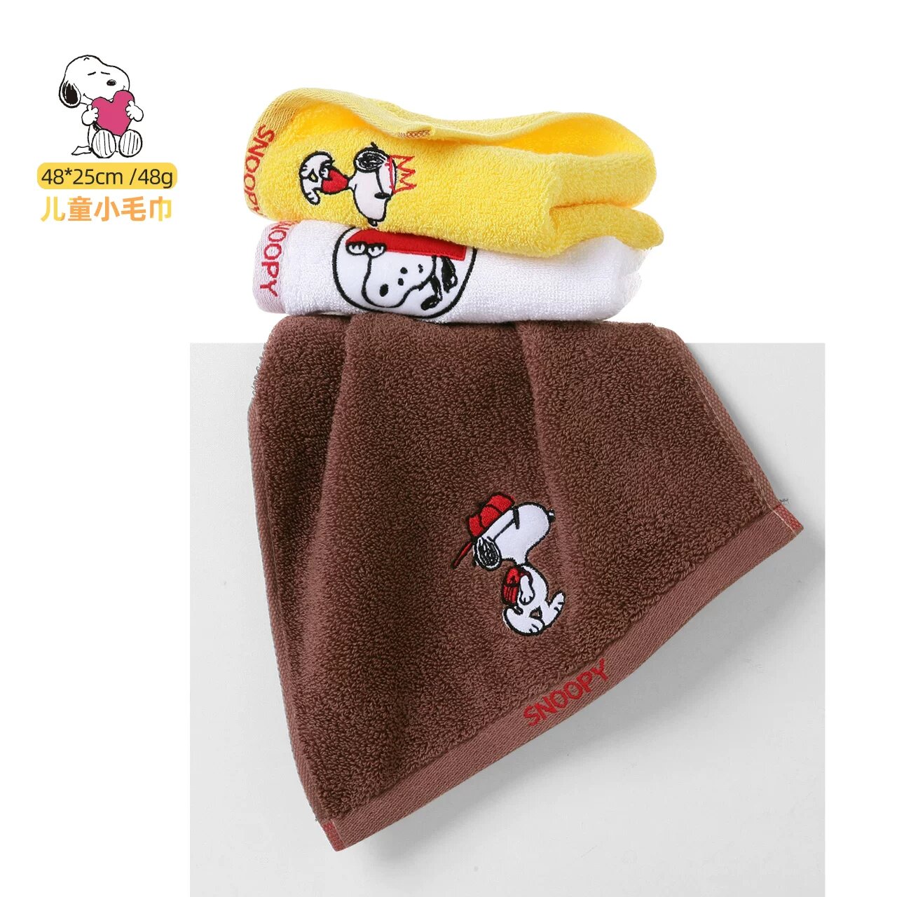 3 полотенца Snoopy x Gold Label, класс А, 100% хлопок, для взрослых и детей, лицевые полотенца для домашнего