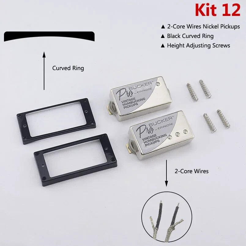 Комплект пикапов Epi Standard PRO Alnico Humbucker Nickel/Gold Kit 12