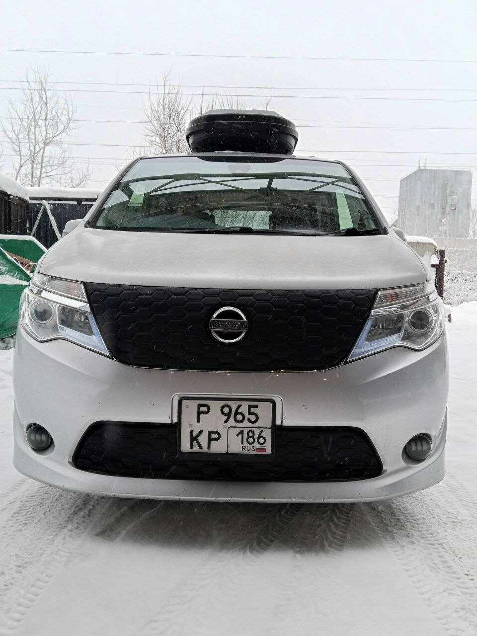 Утеплитель радиатора и бампера для Nissan Serena Ниссан Серена (2010-2016) IV (C26) рестайлинг