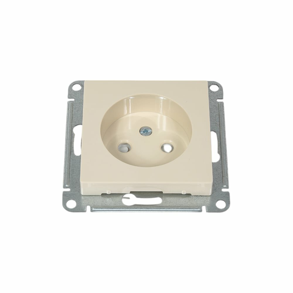 Розетка Systeme Electric AtlasDesign Беж б/з, со шторками, 16А, механизм SE ATN000249