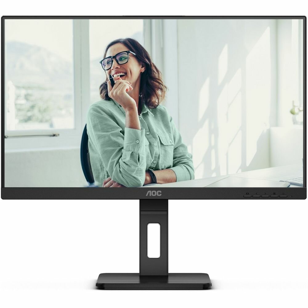 Монитор 27" AOC Q27P3CV Black (2560x1440, IPS, 75Hz, 20M:1, 250cd, 4 ms, 2xHDMI 1.4, DisplayPort 1.2, 4xUSB 3.2, DP+PD USB Type-C * 65W Speakers, RJ45, Height adj 150, pivot, VESA 100, 3Y,)