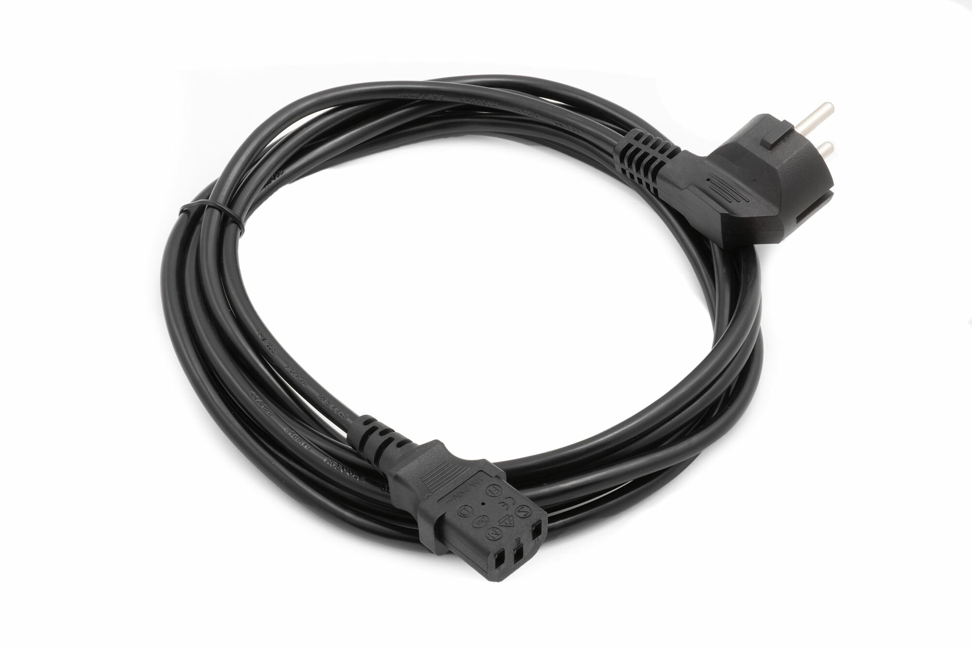 Кабель питания A1 3 м, CEE 7/7- С13, 3x0.75 мм , 2200 Вт, черный A1-PC075-EU-C13-3M