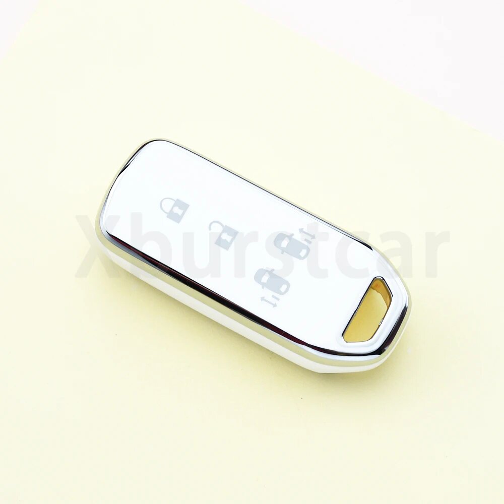 Чехол для ключа Honda N-BOX JF1/JF2/JF3/JF4, белый, 4 кнопки