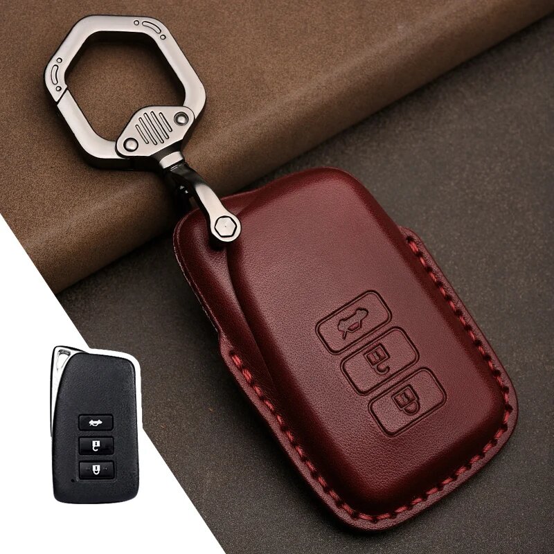 Защитная пленка из натуральной кожи для Lexus Key Cover Es200/Nx/Rx/Ux300/Ls500, чехол для ключей, брелок B3-Red