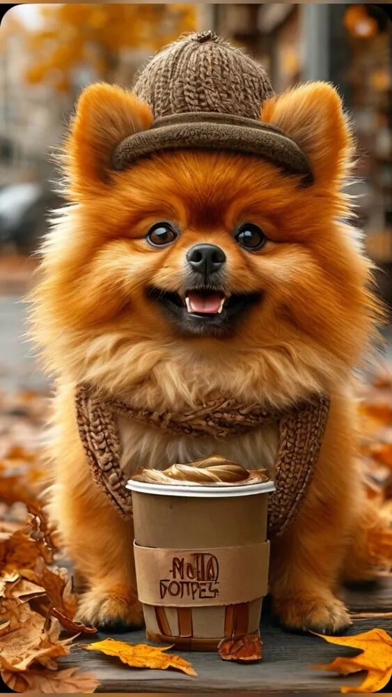 Алмазная Мозаика "Померанский Шпиц" 40x50 См Алмазная Вышивка / Картина Стразами Подарков / Украшения