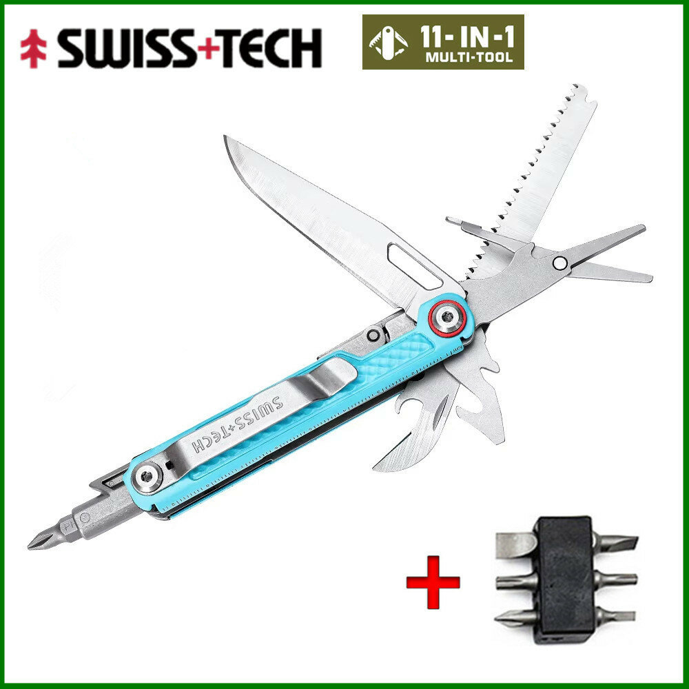 Многофункциональный нож Swiss Tech для выживания на природе, складные портативные ножницы, EDC, аварийное снаряжение