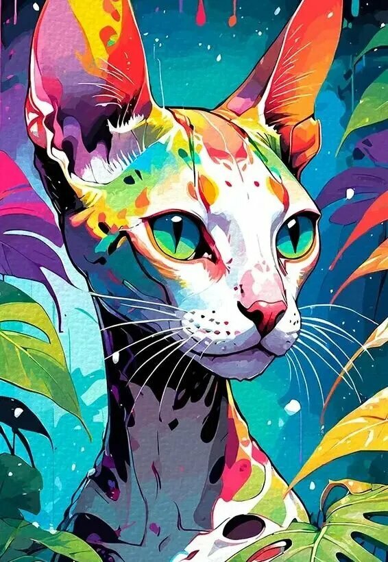 Алмазная Картина "Сфинкс" 5D Круглый Бриллиант 40X50См.