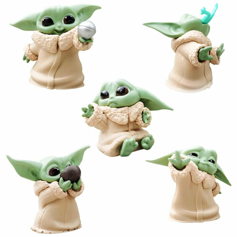 Baby Yoda Mini Action Figure Star Wars Мандала серии Джеди Мастер Игрушка 5 шт (()