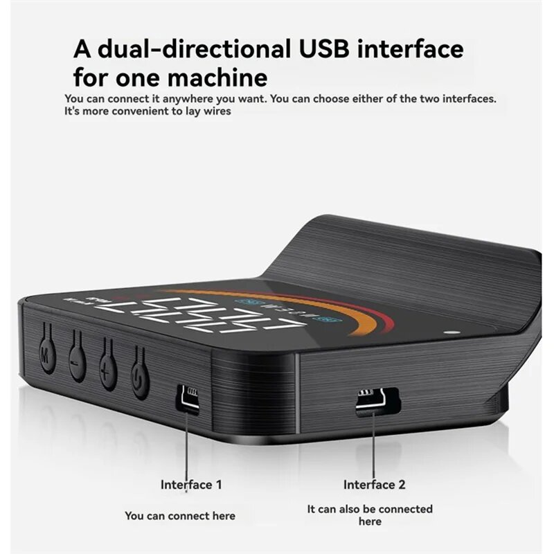 OBD2 M11 Двойная система HUD Проекционный дисплей Скорость Авто Проекция лобового стекла Спидометр Температура воды Время пробега