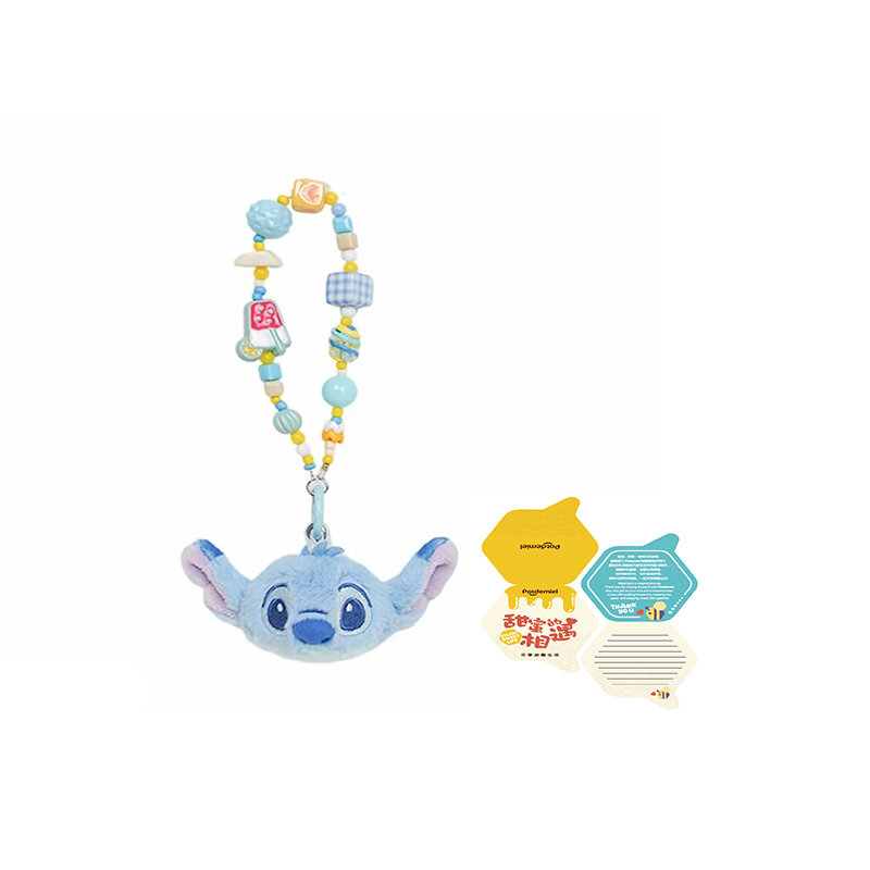 POTDEMIEL X Disney Стич Little Gold Dopamine Одежда Подвеска Милый Стиль Плюшевые Брелки Длина Тела 5 см